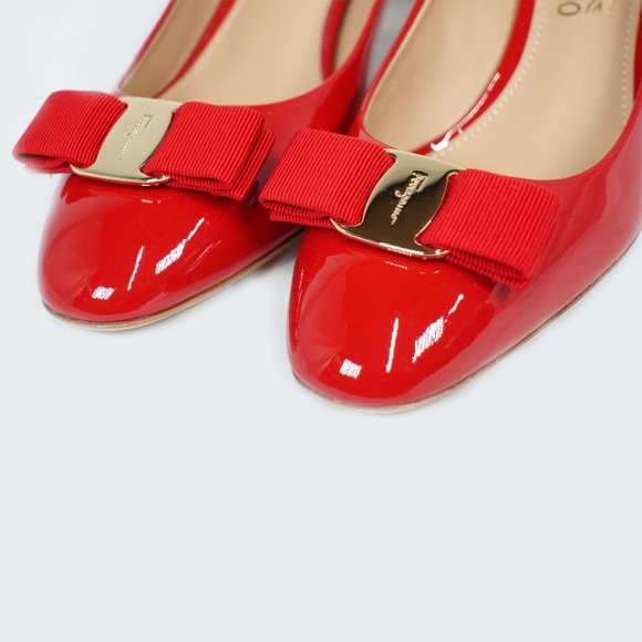 Salvatore Ferragamo | Shoes | Salvatore Ferragamo Erice 55 Red Patent ...